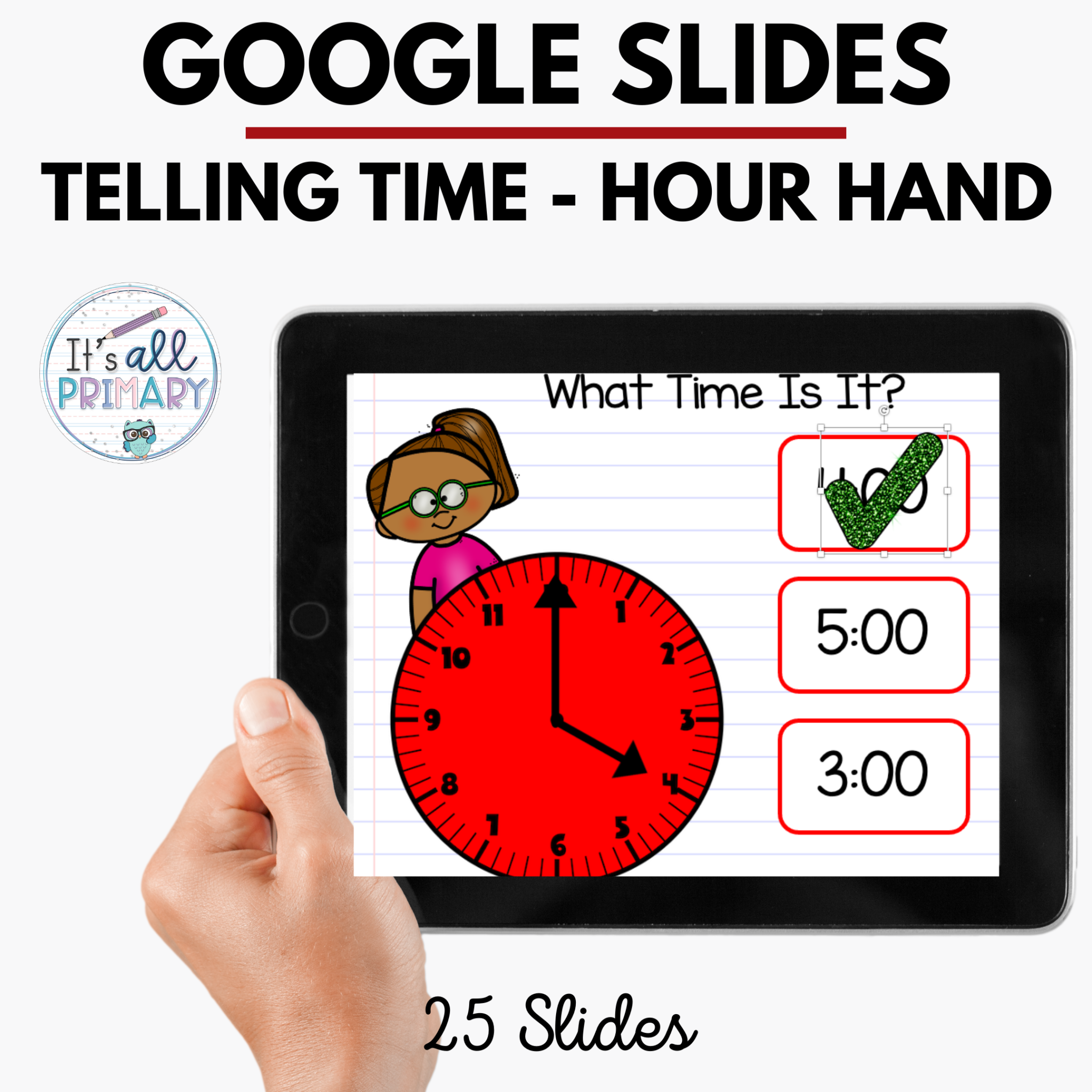 How to Teach Telling Time Using the Hour Hand - It's All Primary