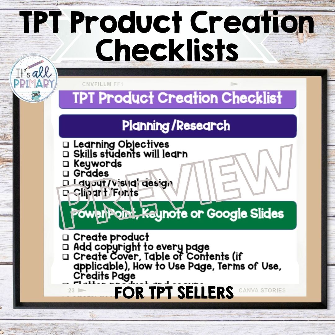 Selling on TPT - A New Seller's Guide - It's All Primary